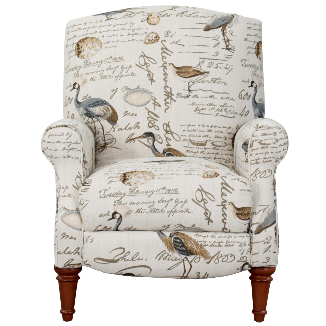 Bird Script/ Birdsong Seamist Pushback Recliner - Sunset Trading