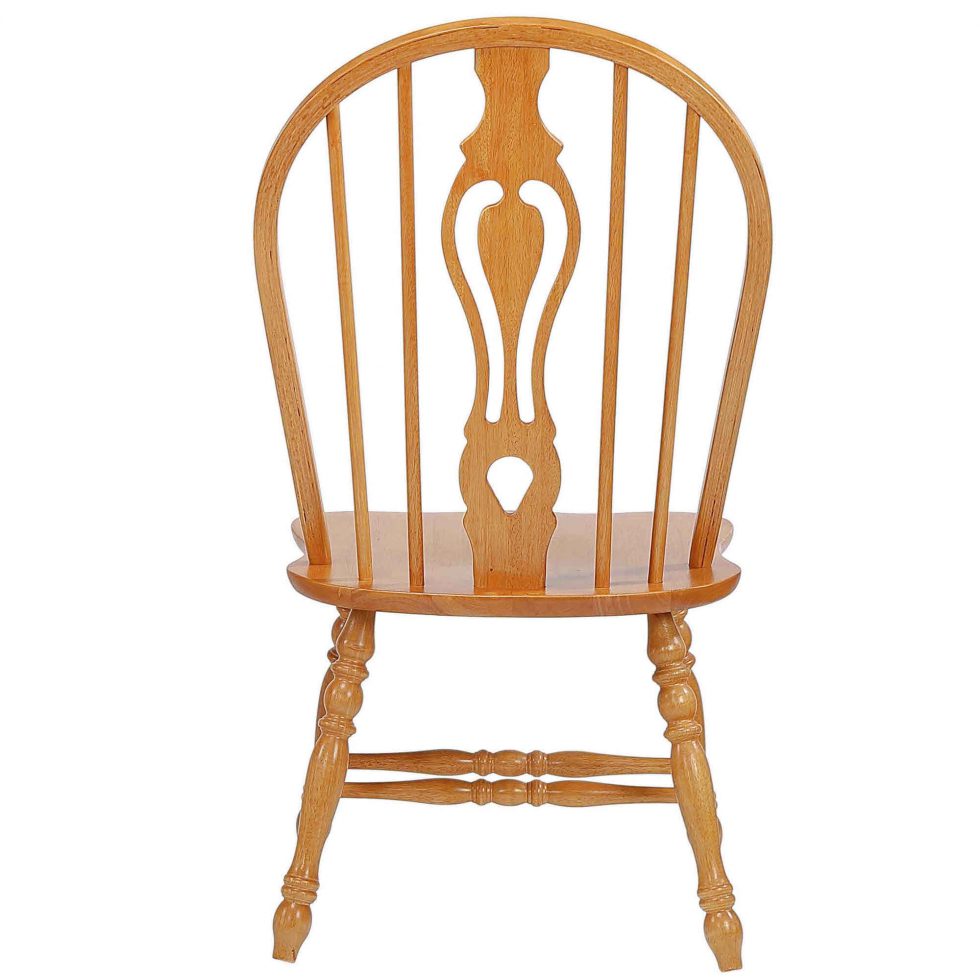 Keyhole Dining Chair – Light Oak - Sunset Trading