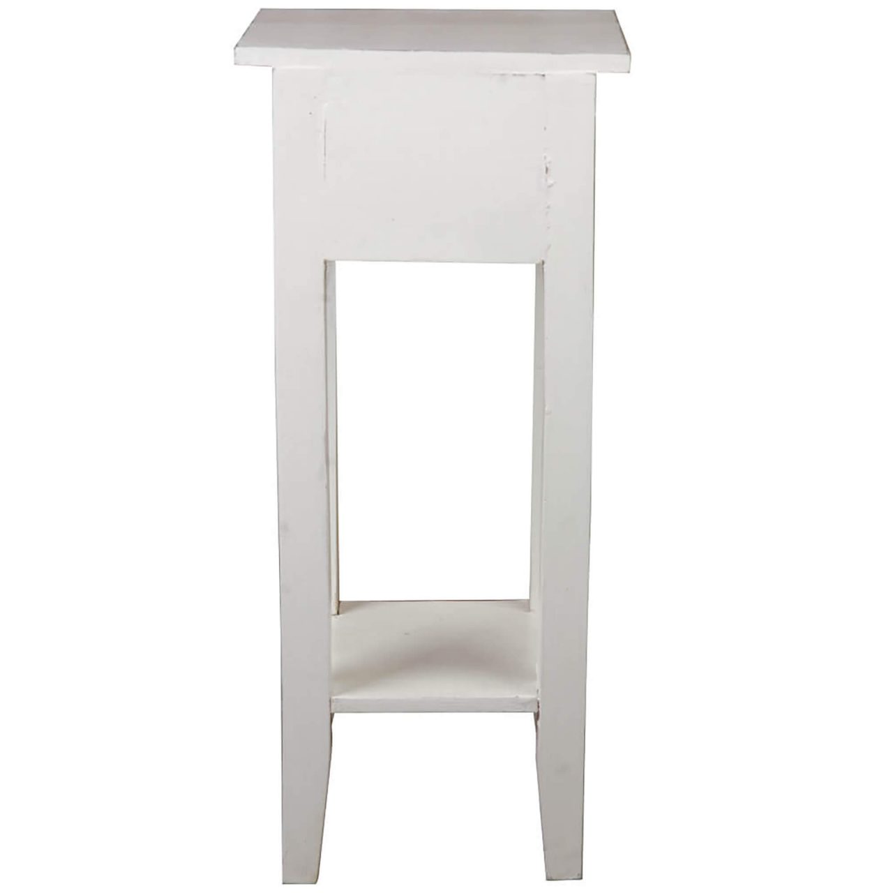 Cottage Side Table – Distressed White - Sunset Trading