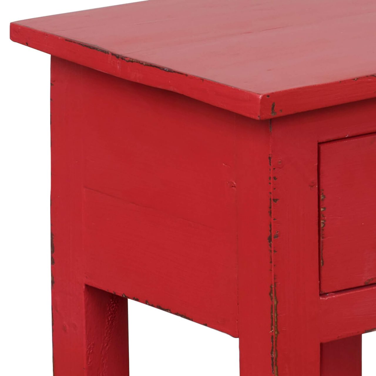 Cottage Side Table – Antique Red - Sunset Trading