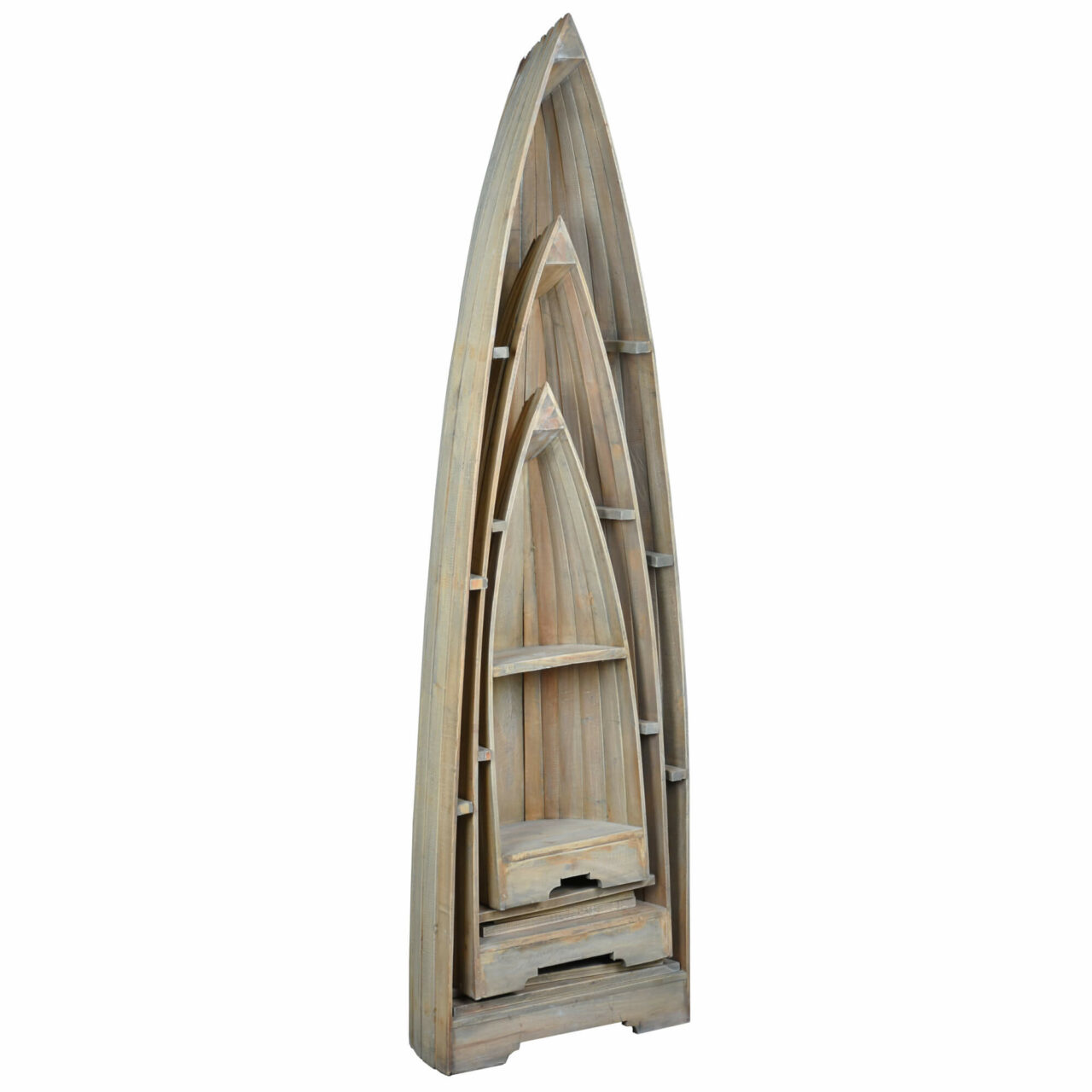 Cottage 3 Piece Boat Shelves – Driftwood - Sunset Trading