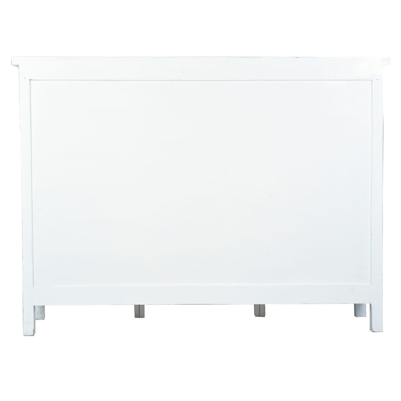 Cottage Glazed Display Console – White & Driftwood Top - Sunset Trading